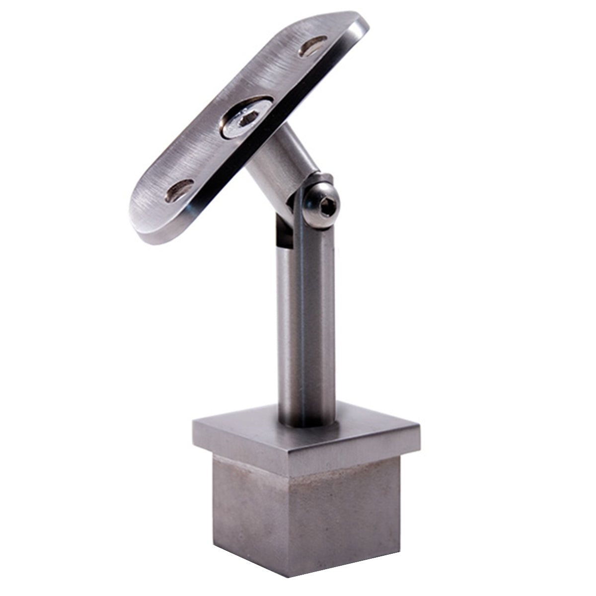 E037100 Adjustable Square Railing Handrail Support for Rake - Stainless ...